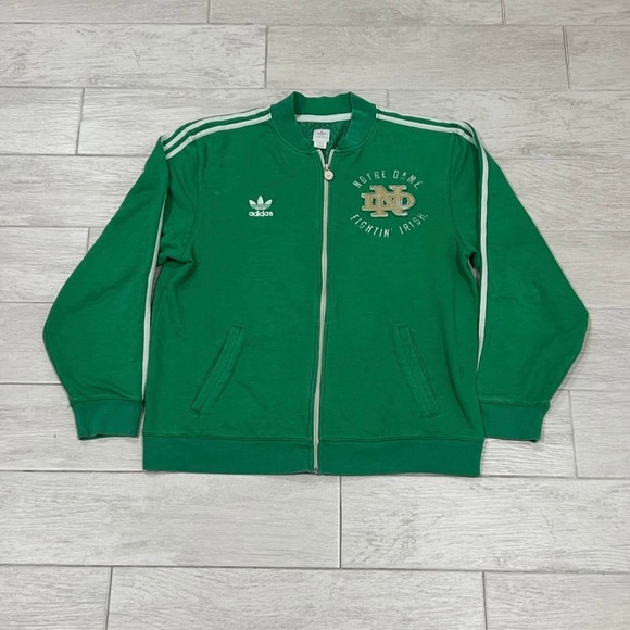 adidas | Jackets & Coats | Vintage Adidas Notre Dame Fightin Irish ...